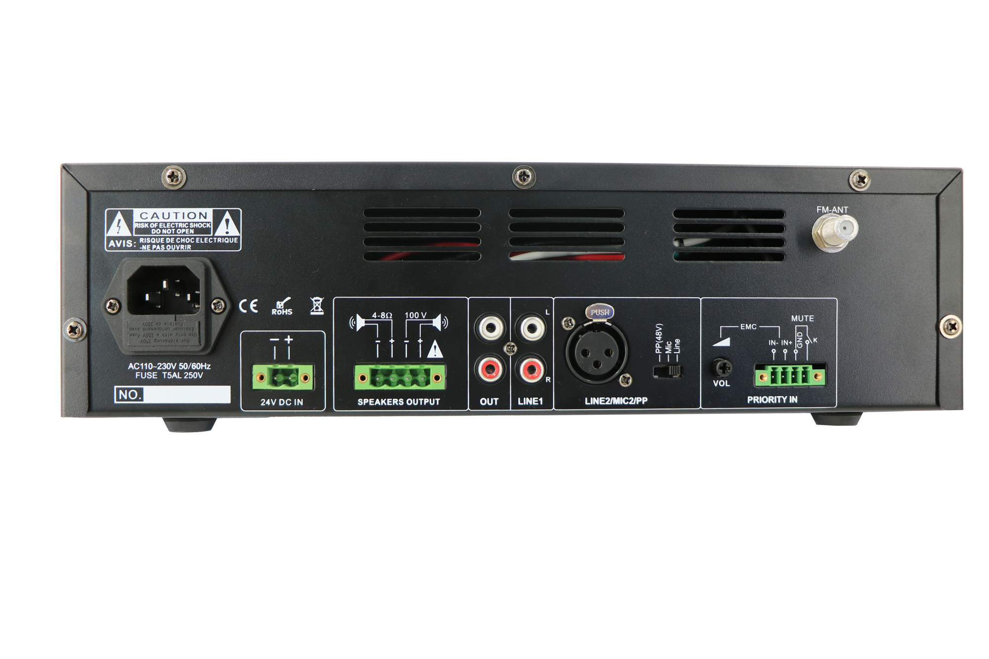 Tabletop Mixer Amplifier with USB/SD/FM/Bluetooth/Echo CP-120M/CP-240M/CP-350M/CP-500M