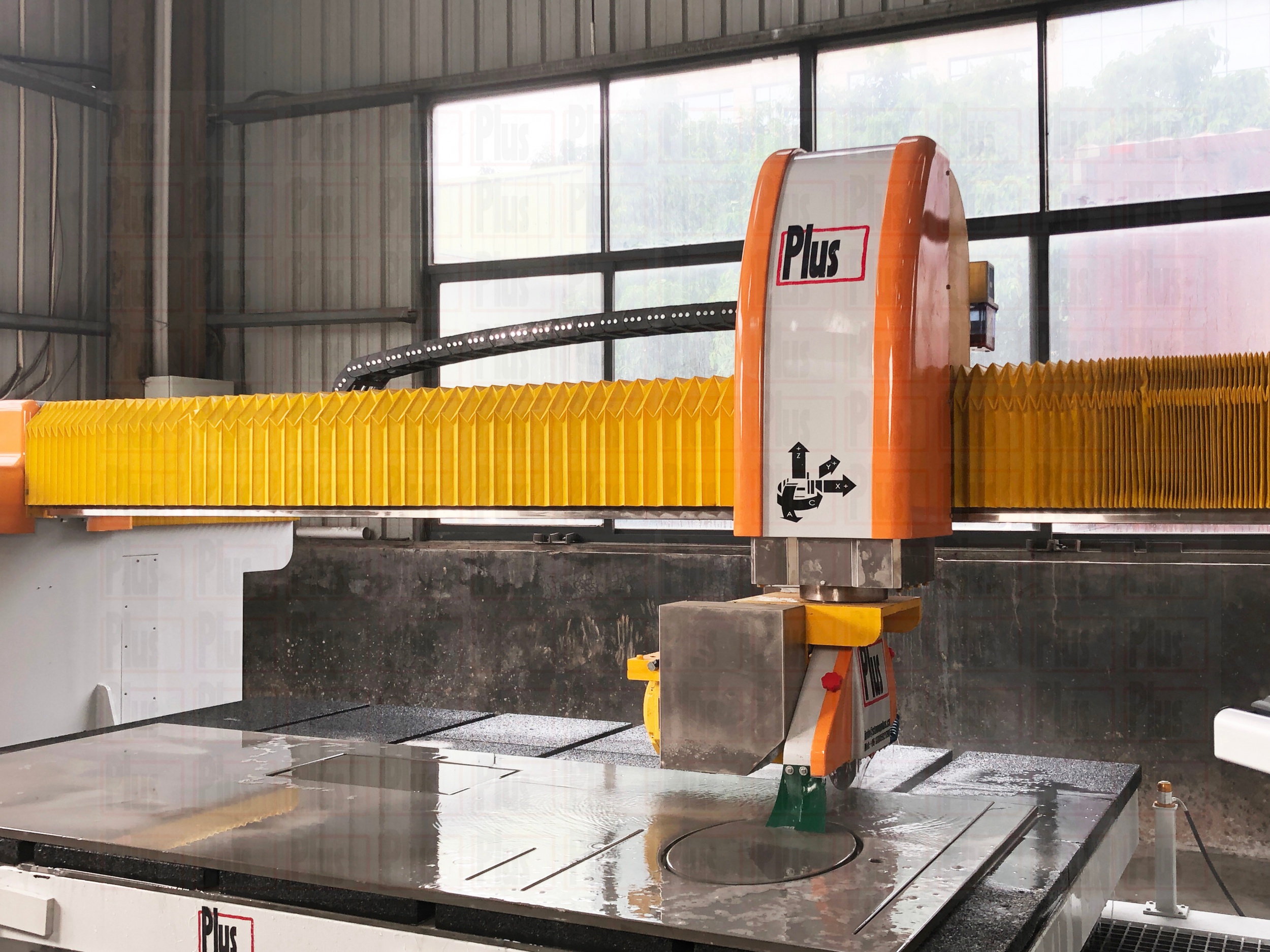 Perfect L-shaped Countertops were cut by CNC 4-Axis Bridge Cutter