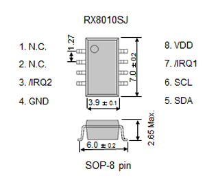 RX8010SJ_EPSON 超低功耗时钟模块RTC_元器猫官网