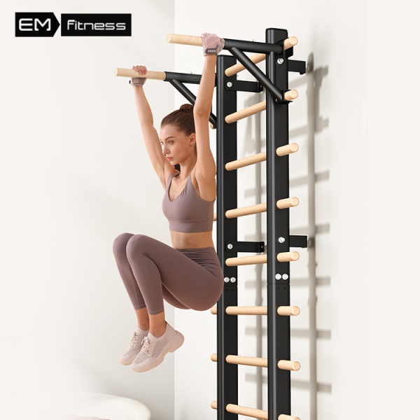 TS003series Gym Equipment Pull Up Bar Wall Mounted Wooden Fitness ...