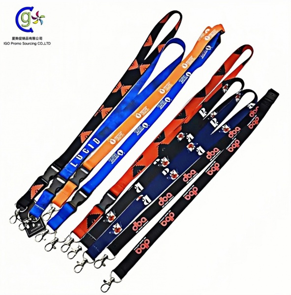 High Quality Printing Custom Sublimation Black Lanyards With Logo muti ...