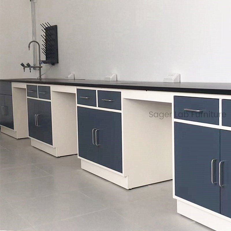 Lab Side Table, Laboratory Table with Cabinet, Laboratory Workbench